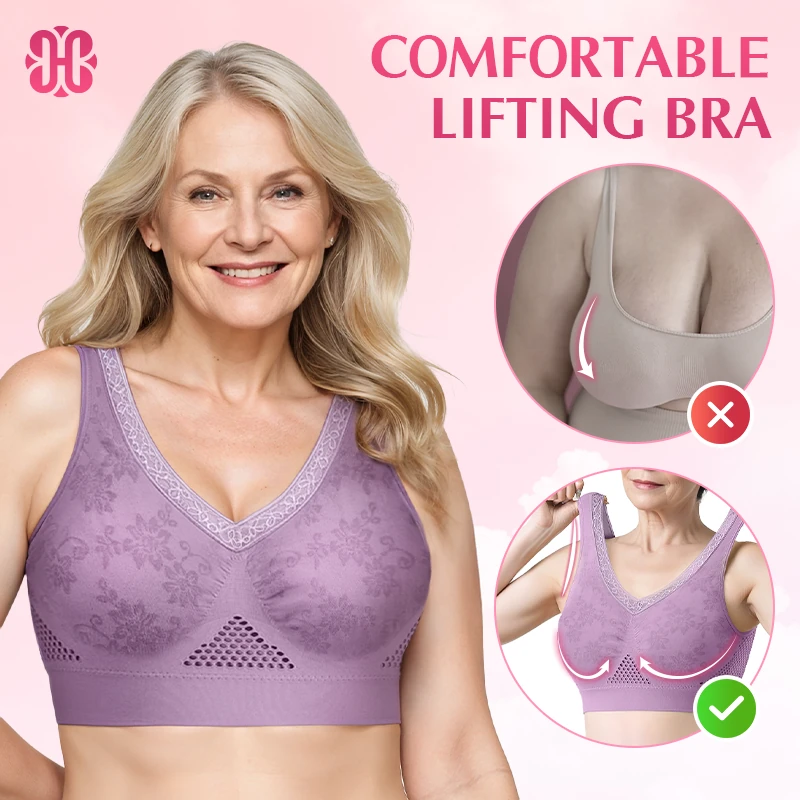 Hana Bra – Pure Cotton Buttonless Comfy Lifting Shaping Bra – BraCharming